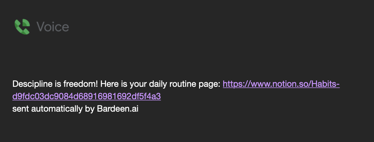 Automate Daily Notion Page Creation & Receive SMS Link | Bardeen