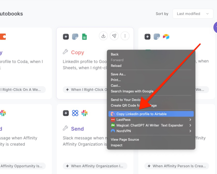 Sync LinkedIn Profiles to Airtable Instantly | Bardeen Integration