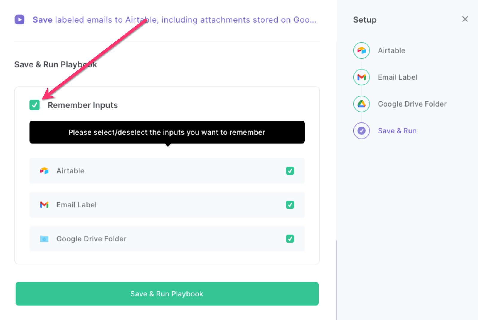 Save labeled emails to Airtable, including attachments stored on Google Drive