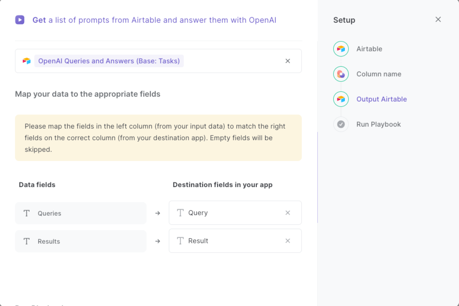 Get a list of prompts from Airtable and answer them with OpenAI