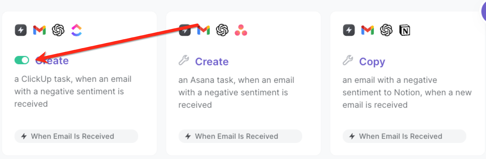 Automate ClickUp Task Creation for Negative Sentiment Emails | Bardeen