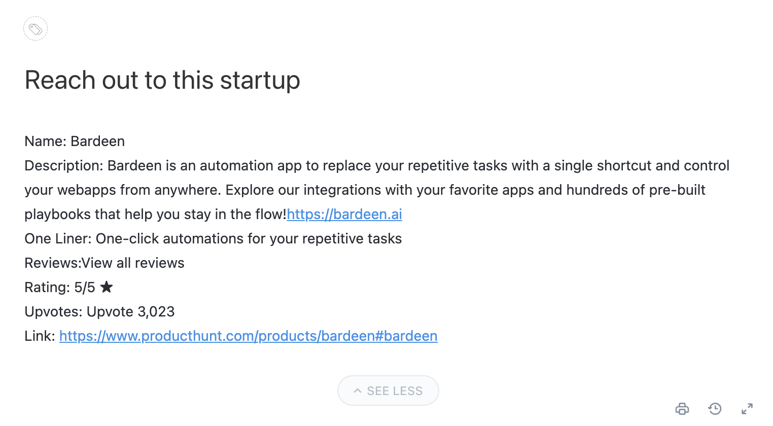 Sync Product Hunt Insights to ClickUp Tasks Instantly | Bardeen Workflow