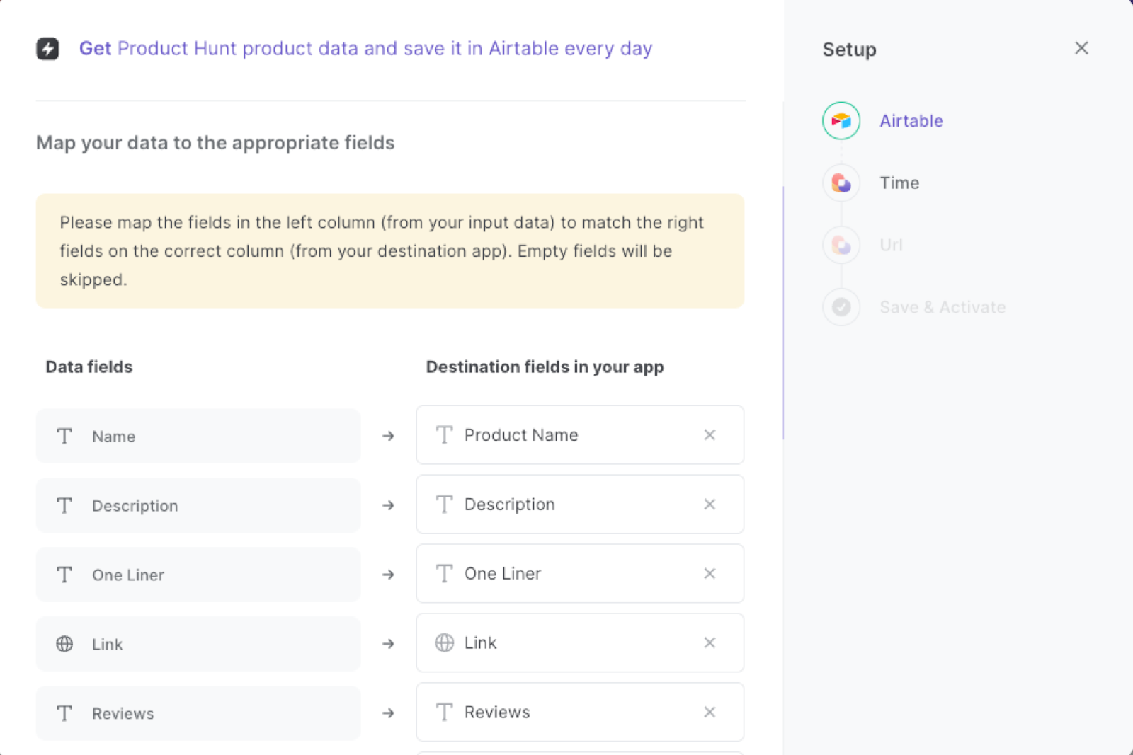 Automate Daily Product Hunt Data Capture to Airtable | Bardeen Workflow