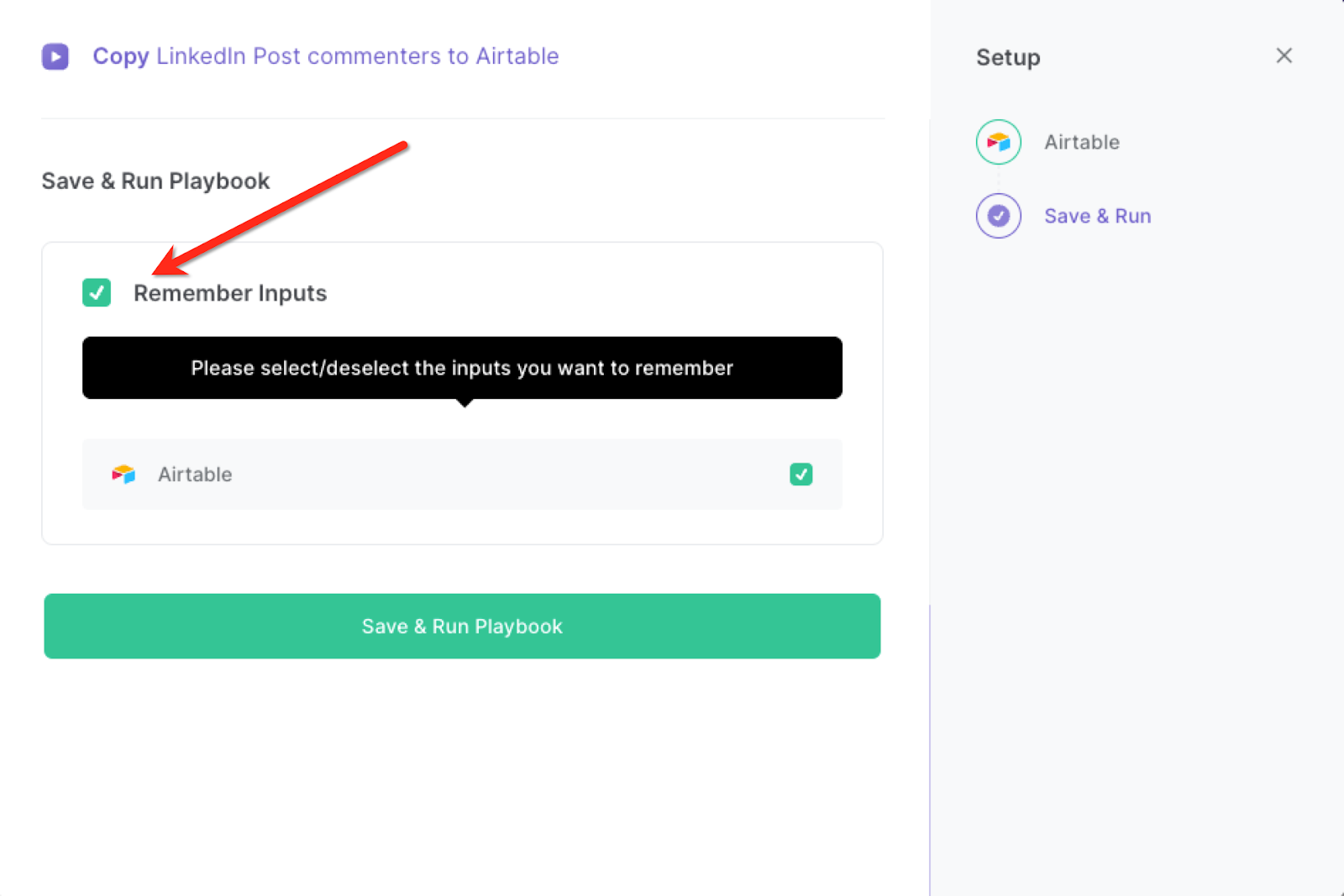 Copy LinkedIn Post commenters to Airtable