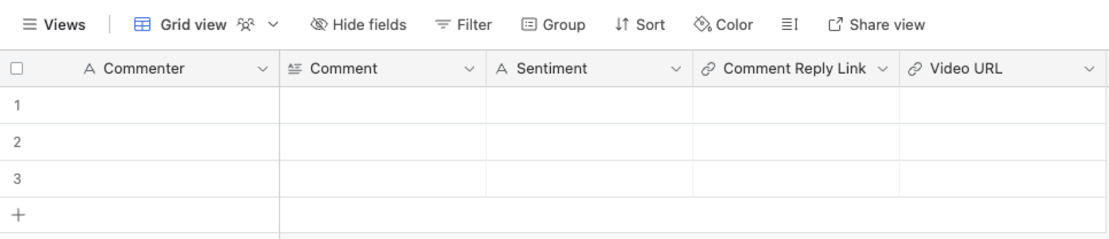Analyze YouTube Comments Sentiment & Save to Airtable in Steps