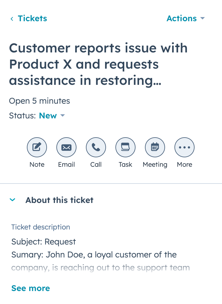 Sync Email Summaries to HubSpot Tickets with OpenAI | Bardeen