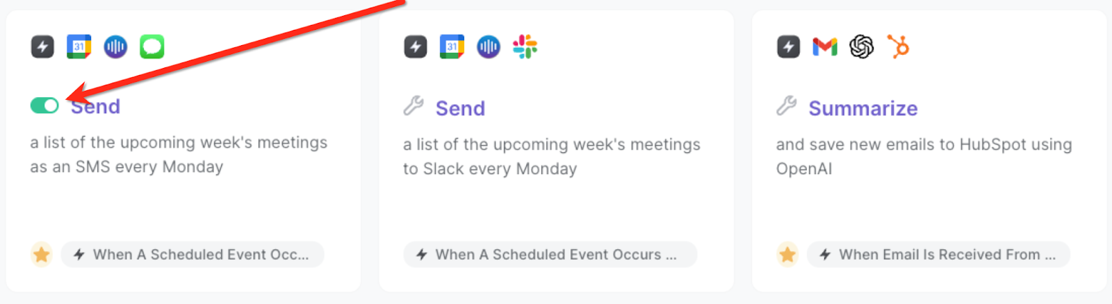 Get Monday SMS Alerts for Google Calendar Meetings | Bardeen Automation