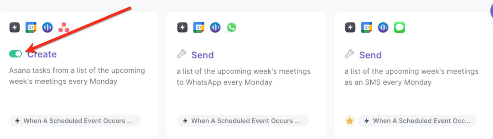 Sync Google Calendar Meetings to Asana Tasks Weekly | Bardeen Workflow