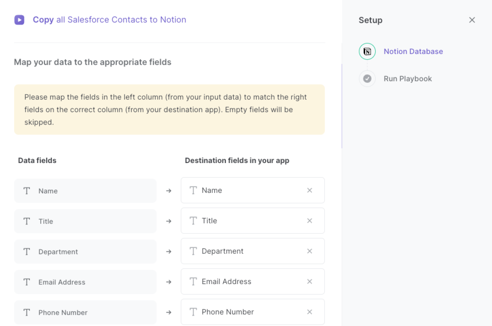 Sync Salesforce Contacts to Notion in One Click | Bardeen Workflow