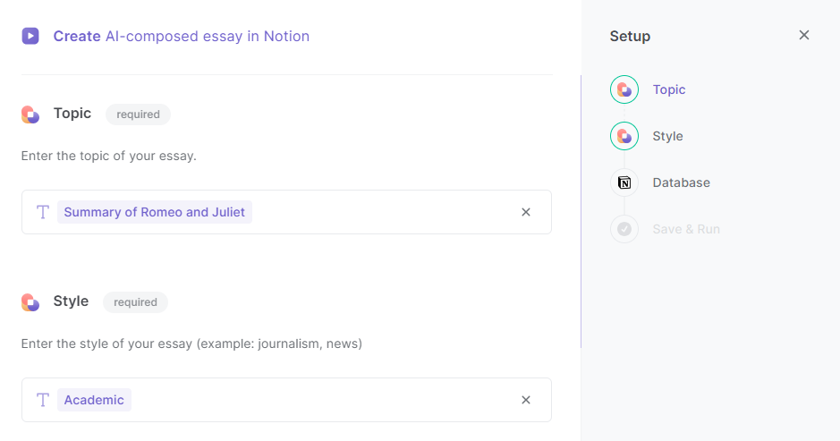 Generate AI Essays & Organize in Notion with OpenAI | Bardeen Workflow