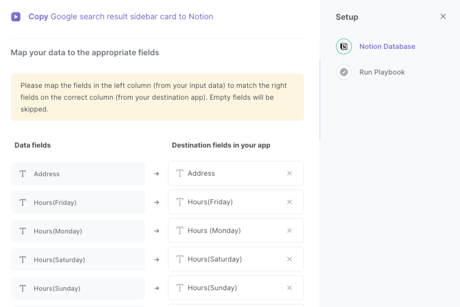 Copy / scrape a Google search result sidebar card to Notion