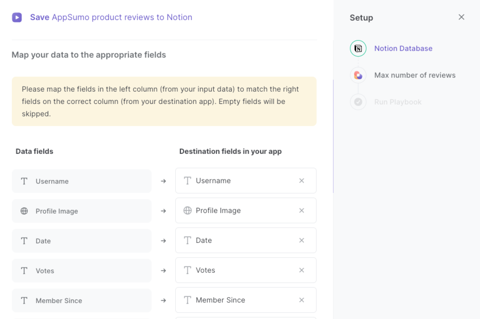 Sync AppSumo Reviews to Notion for Market Research | Bardeen Workflow