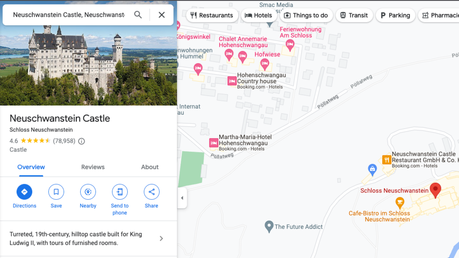 Save Google Maps location to Notion