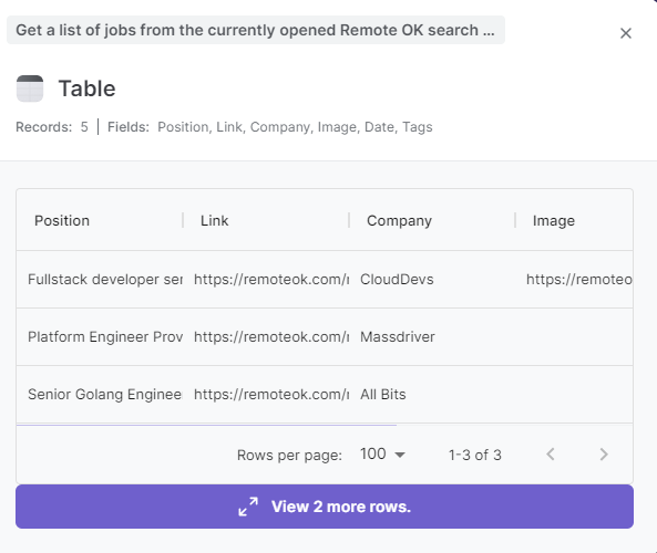 Extract Remote OK Job Listings Instantly | Bardeen Workflow