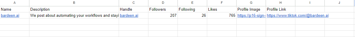 Sync TikTok Profiles to Google Sheets for Easy Analysis | Bardeen