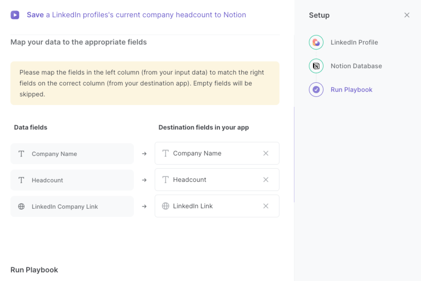 Extract LinkedIn Company Headcount & Sync to Notion | Bardeen Automation