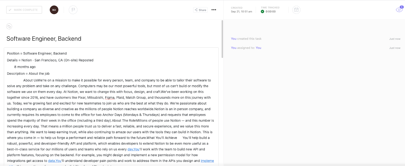 Sync LinkedIn Job Posts to ClickUp for Efficient Recruitment | Bardeen Workflow