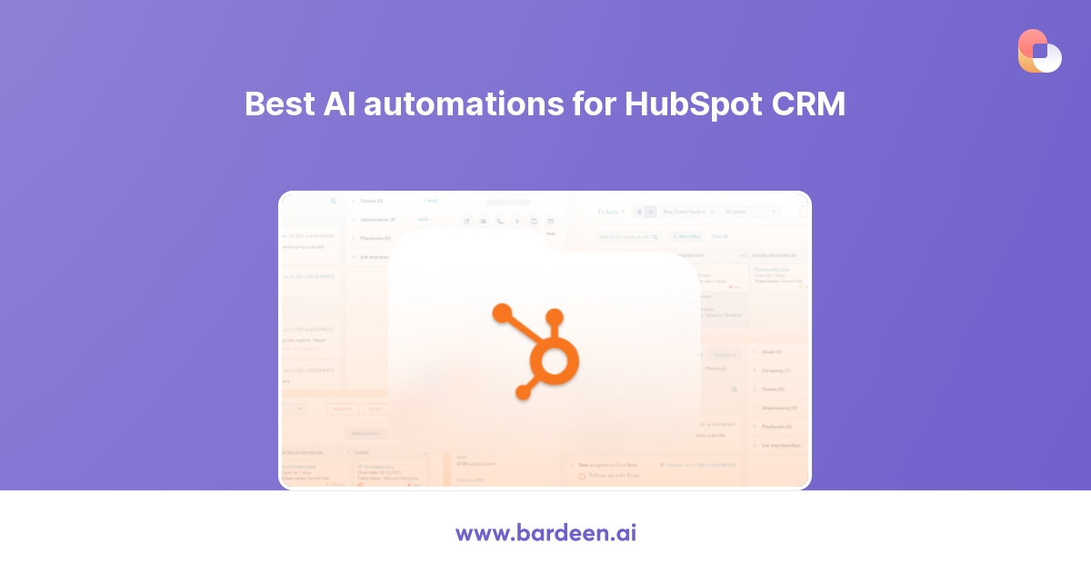 Best AI automations for HubSpot CRM