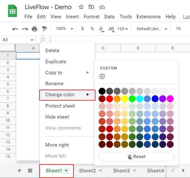 How To Change Tab Color In Google Sheets LiveFlow