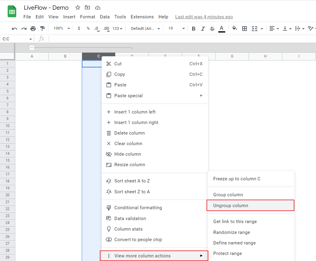How To Group Rows And Columns In Google Sheets LiveFlow