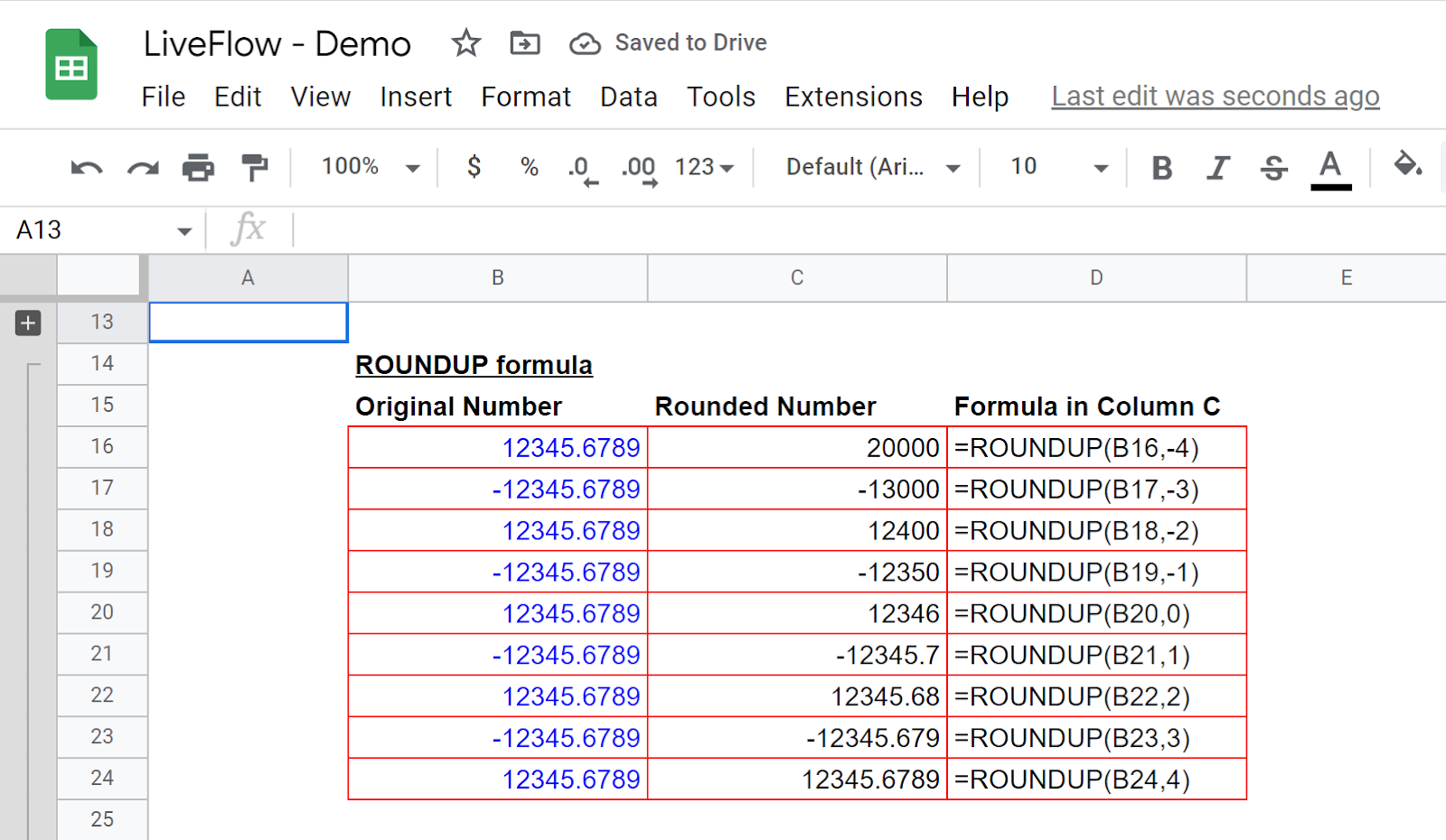 How To Round Numbers In Google Sheets LiveFlow