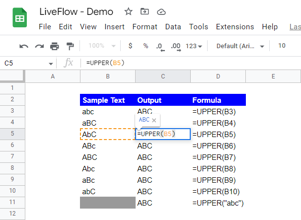 How To Capitalize All Letters In Google Sheets LiveFlow