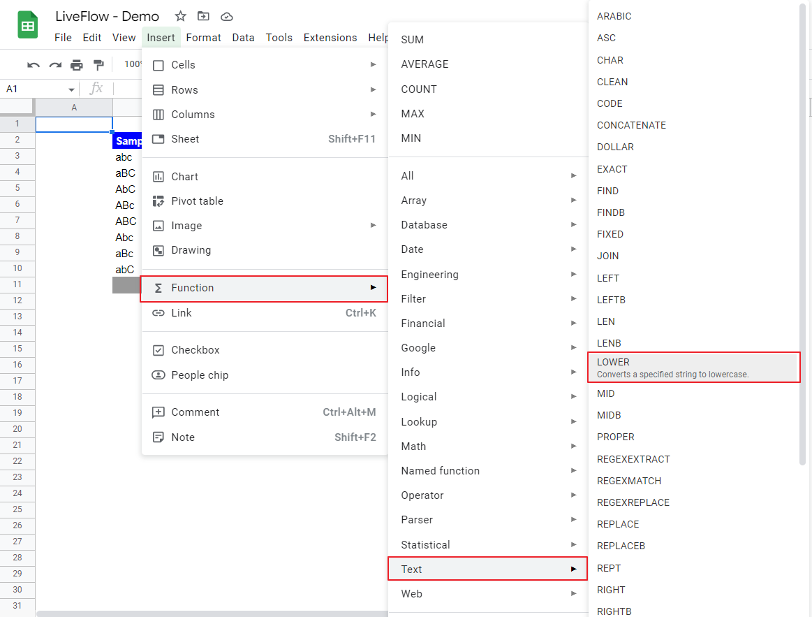 How To Make All Letters Lowercase In Google Sheets LiveFlow