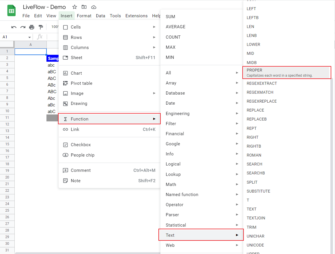 How To Capitalize The First Letter In Google Sheets LiveFlow