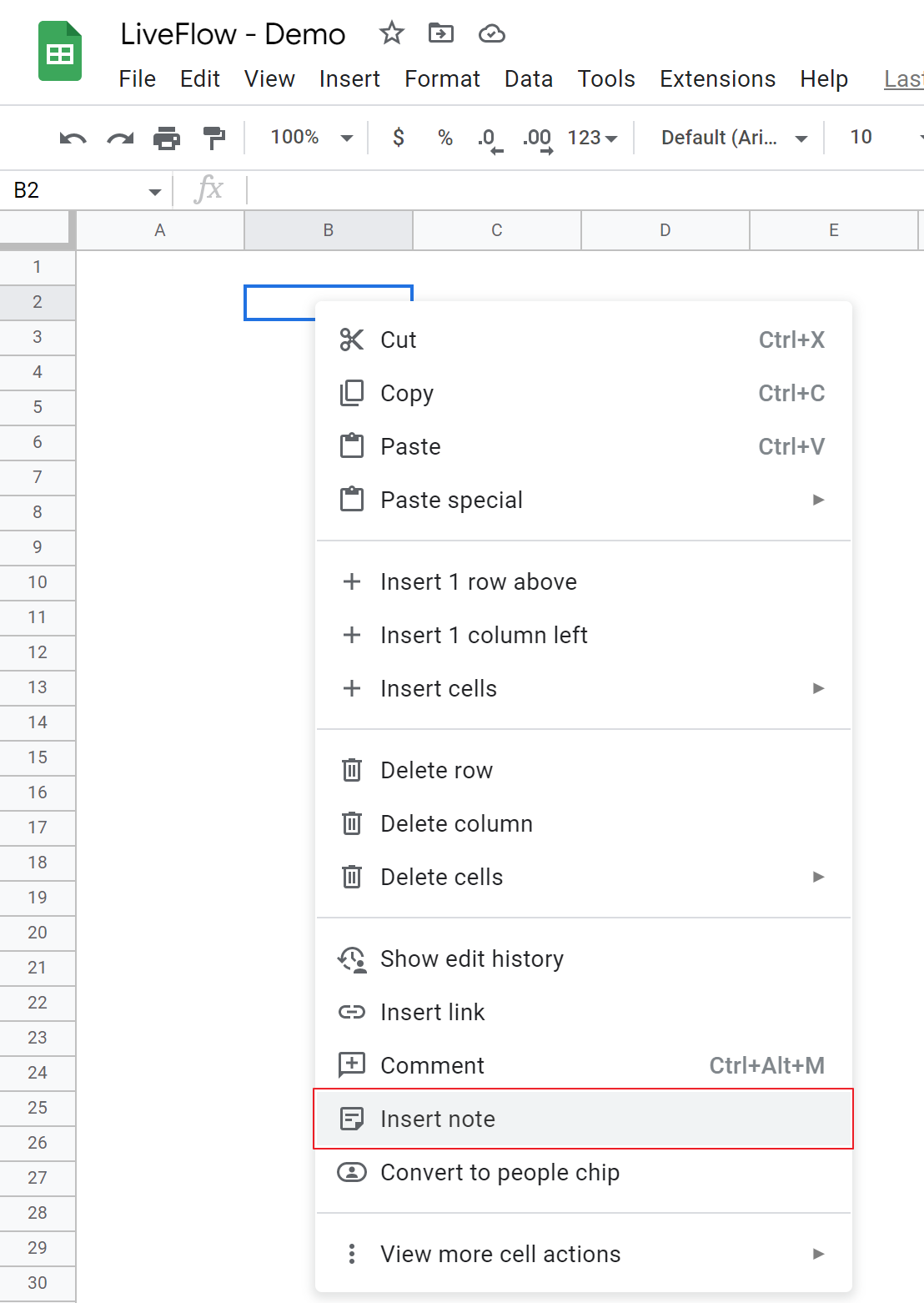 How To Insert A Note In Google Sheets LiveFlow