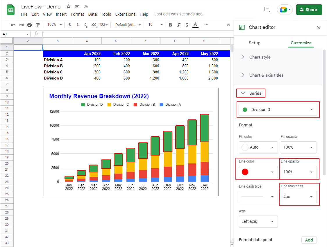 How To Make A Stacked Column Chart In Google Sheets LiveFlow