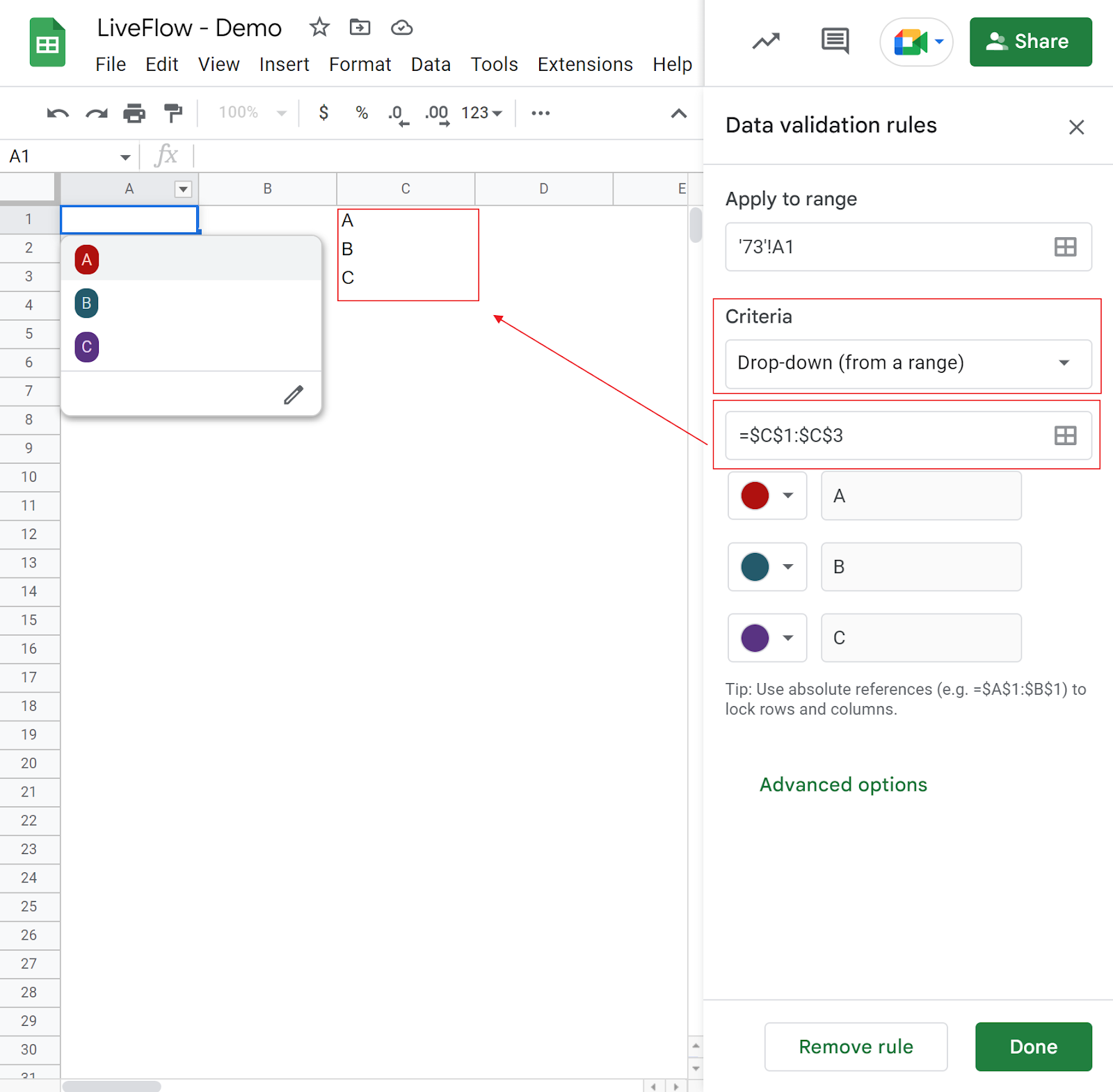 How To Use Data Validation In Google Sheets LiveFlow