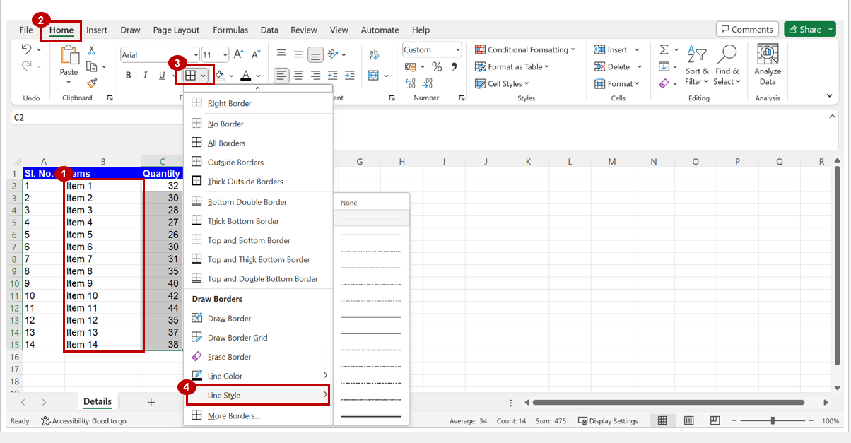 How to Add and Remove Borders in Excel (Basic Guide with Pictures ...