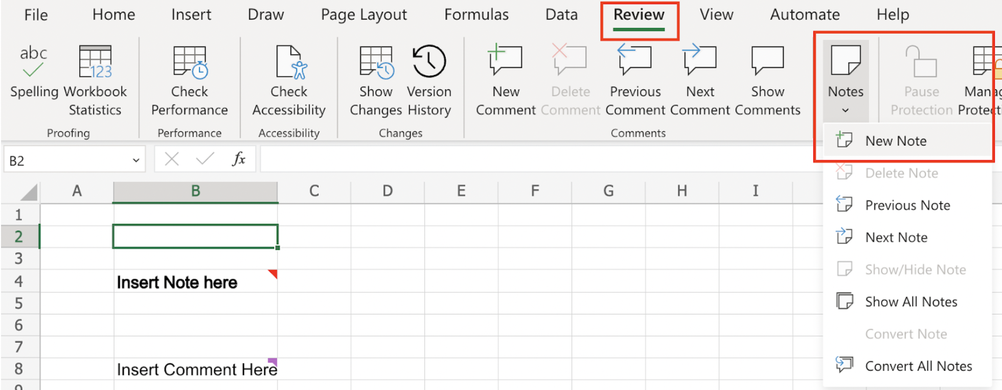 How to Add a Note to a Cell in Excel | LiveFlow