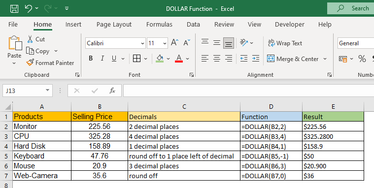 DOLLAR Function in Excel: Explained | LiveFlow