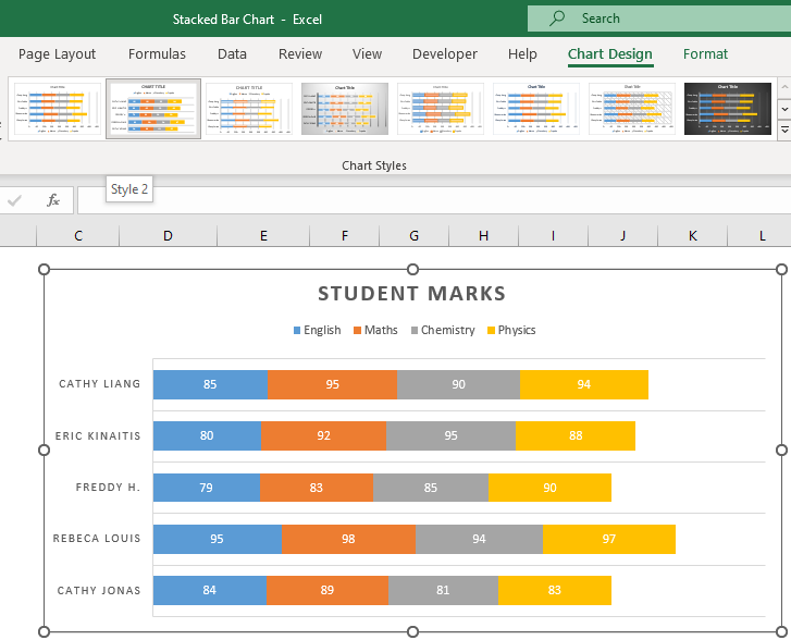 Bar Chart Excel Template