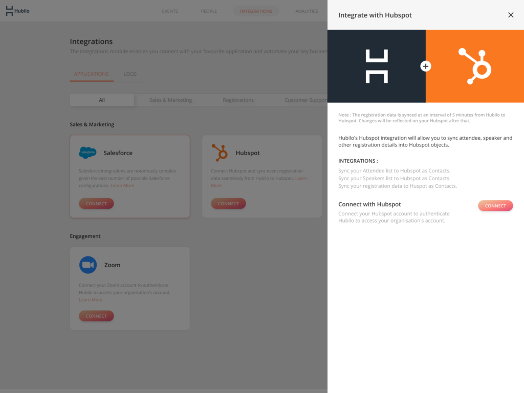 Integrate your events on Hubilo with marketing automation tools