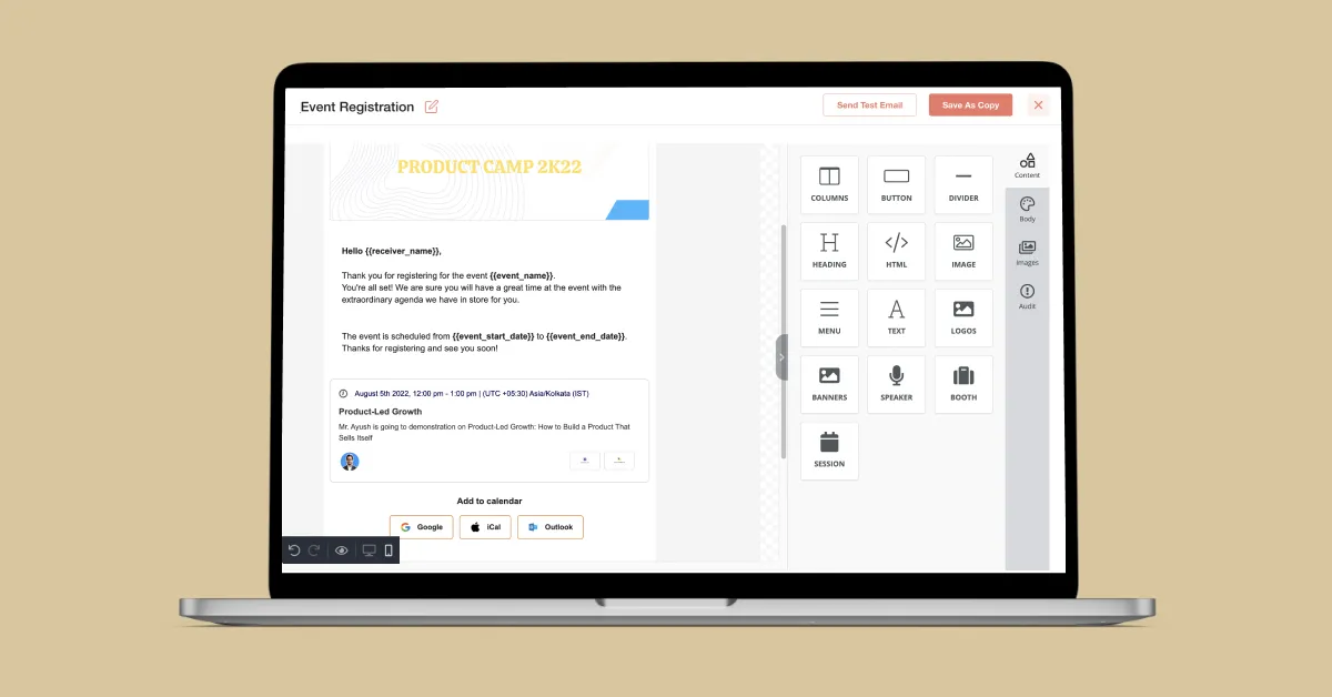 Create Event Emails with Hubilo’s Email Marketing Engine