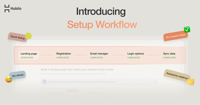 How to Set Up a Webinar | Hubilo Setup Workflow