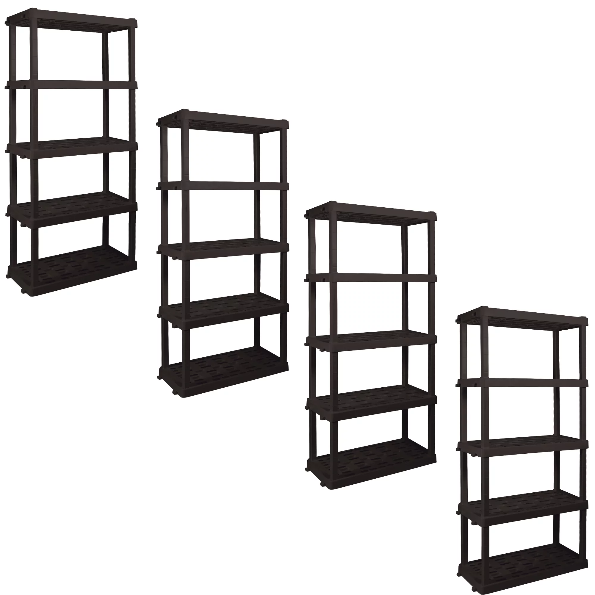 [Walmart] 4-Pack Hyper Tough 5-Tier Plastic Shelving Units - $129.98 ...