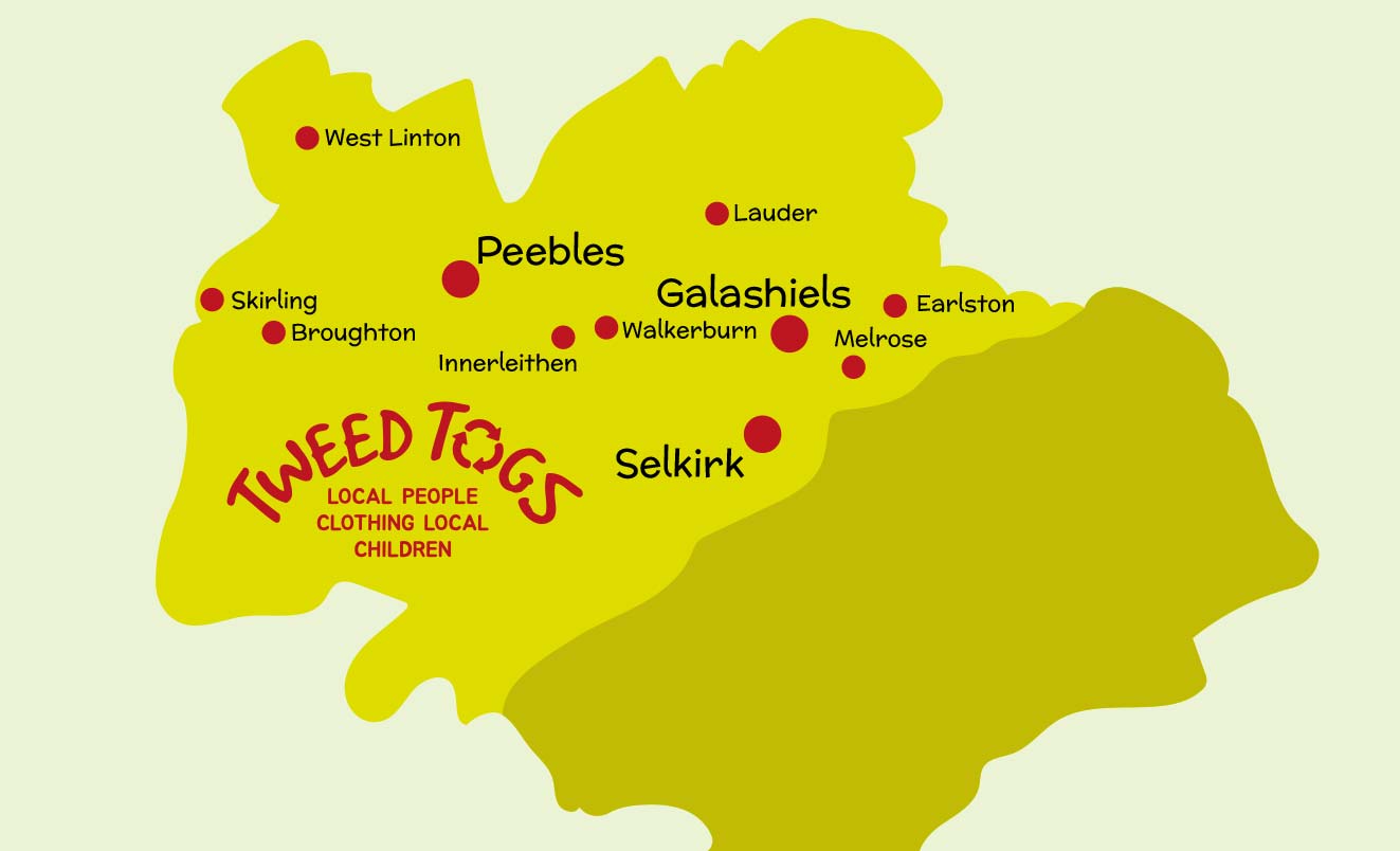 Where we are and where we cover | Tweed Togs, Local People Clothing ...