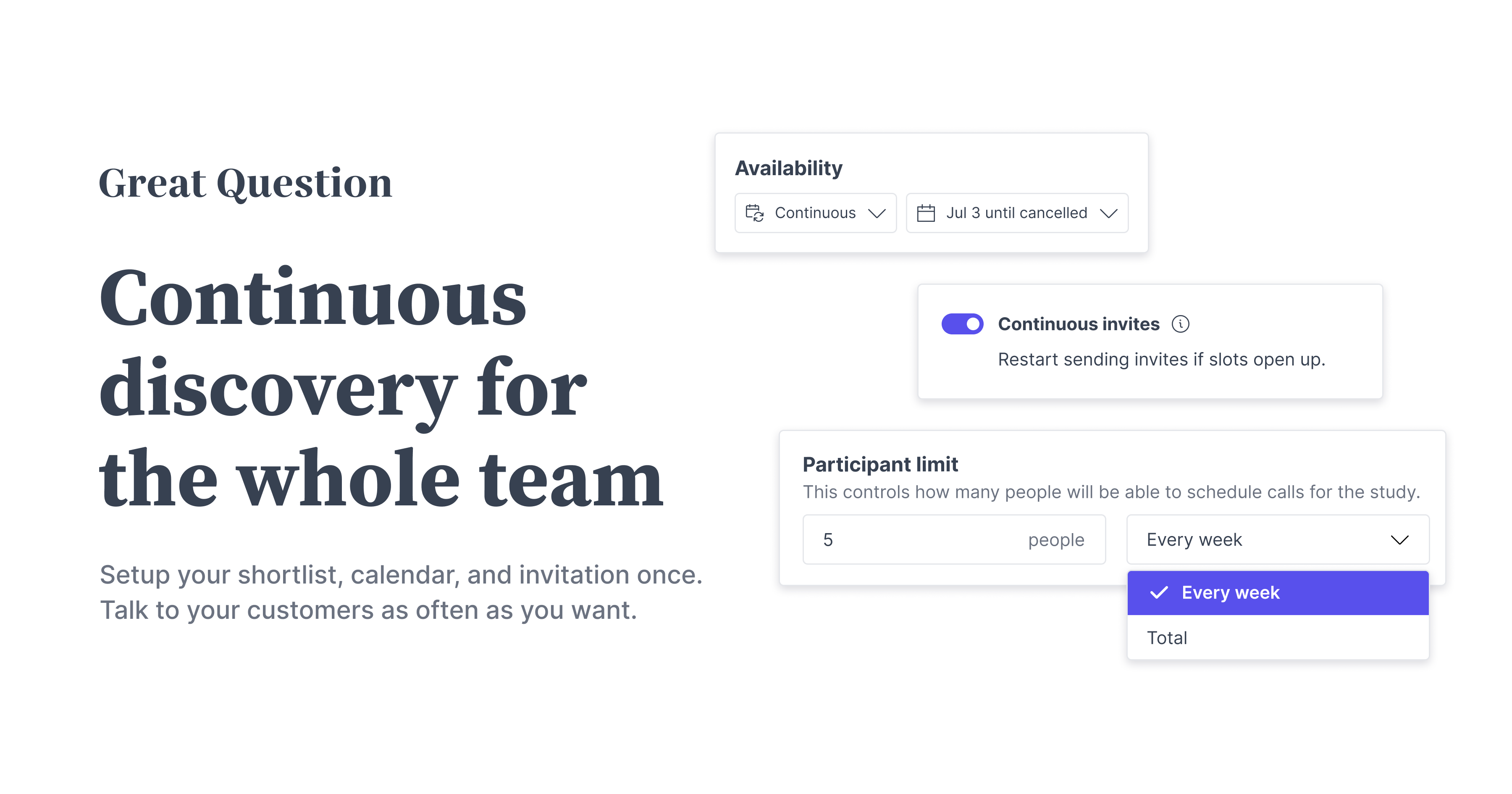 Continuous Discovery Platform for Product Teams | Great Question