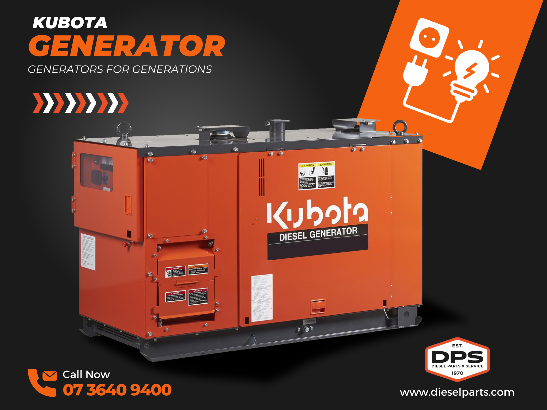 Kubota Diesel Generator KJ-S230-AU-B | Diesel Parts & Service