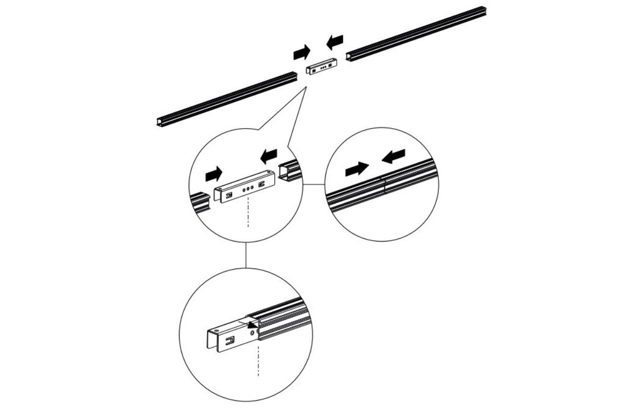 Bioteck le solaire a monter soi-même Jonction de rail ESDEC