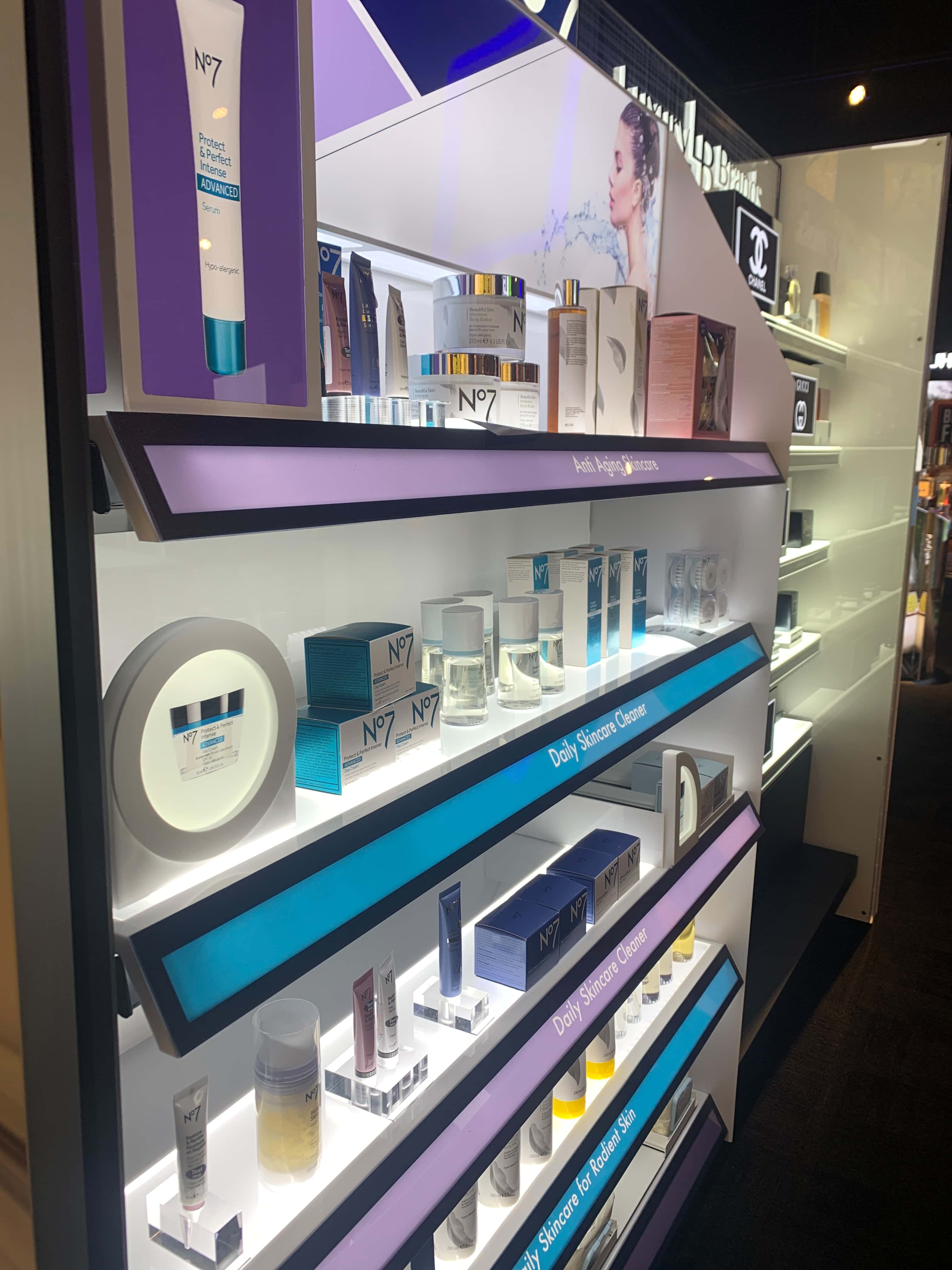 Displays, fixtures + signage for beauty + health