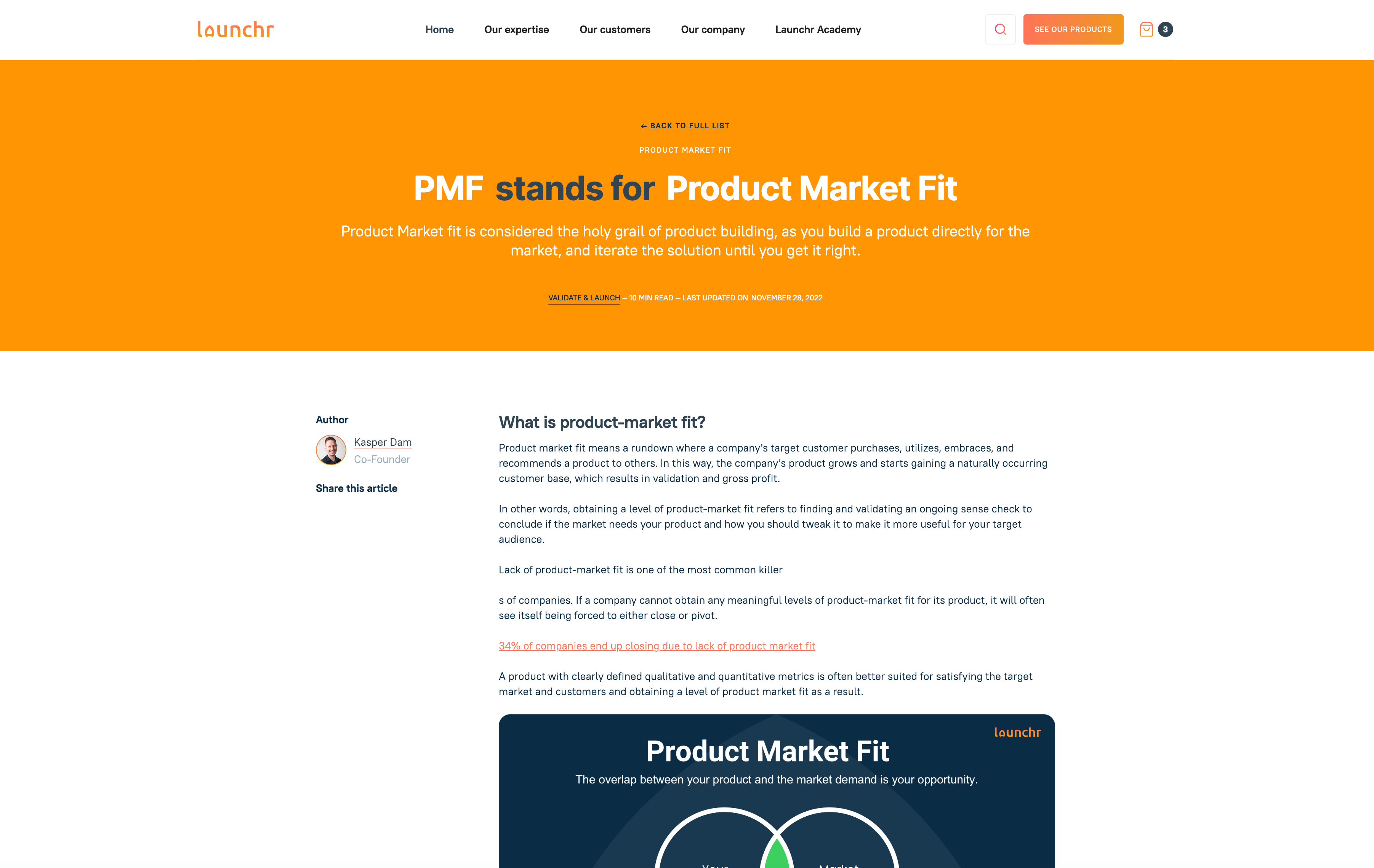 PMF / Product Market Fit ─ Definitions, Examples & Approach ─ Launchr