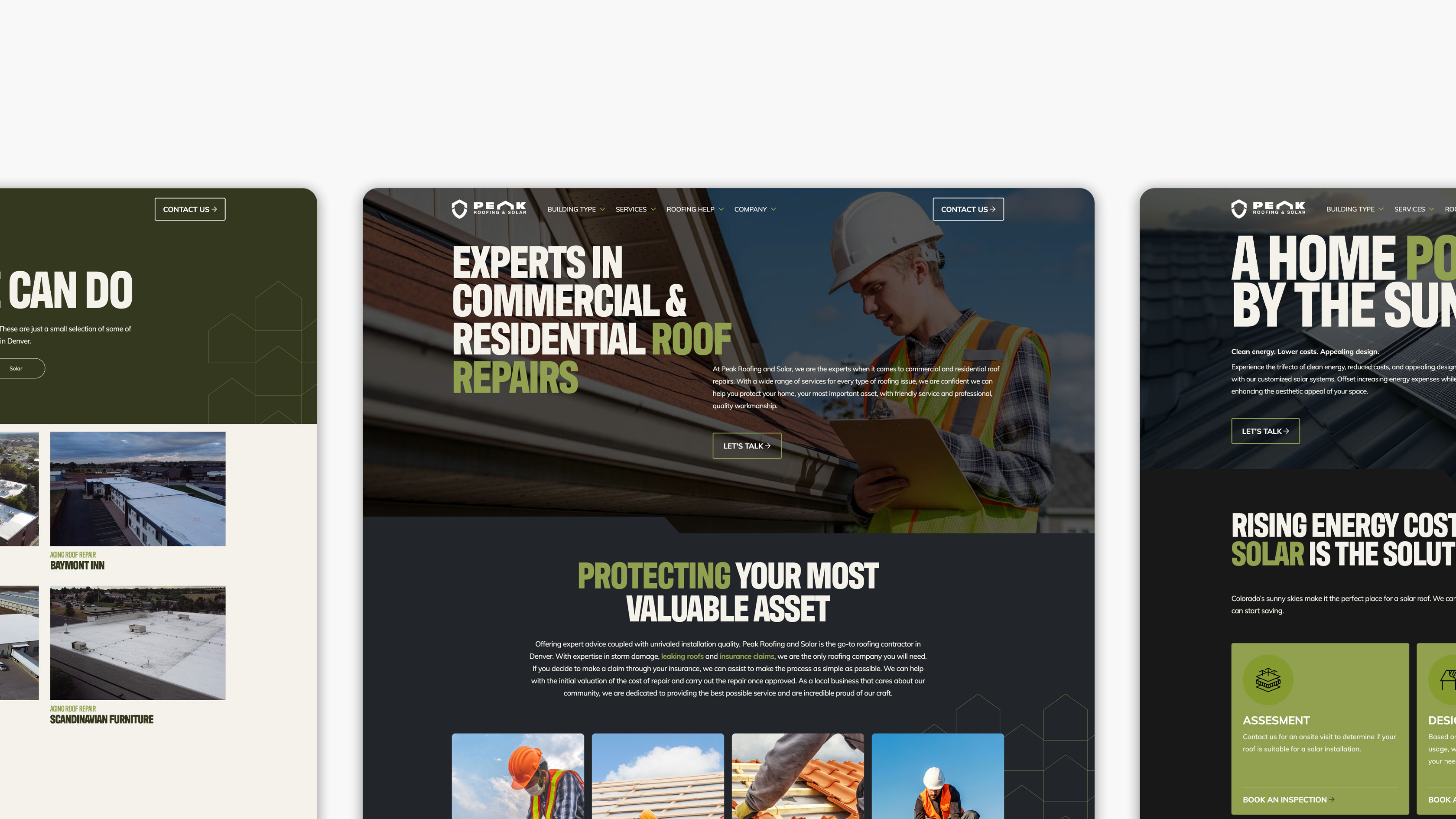 Peak Roofing & Solar - Webflow Website & Branding by Always Fresh