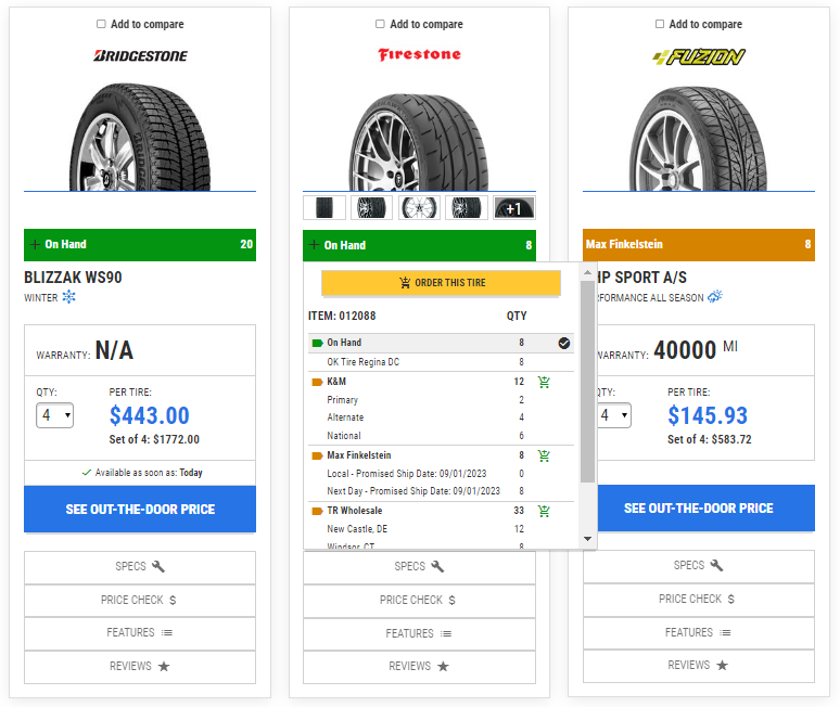 Tire Inventory Connectivity Solutions