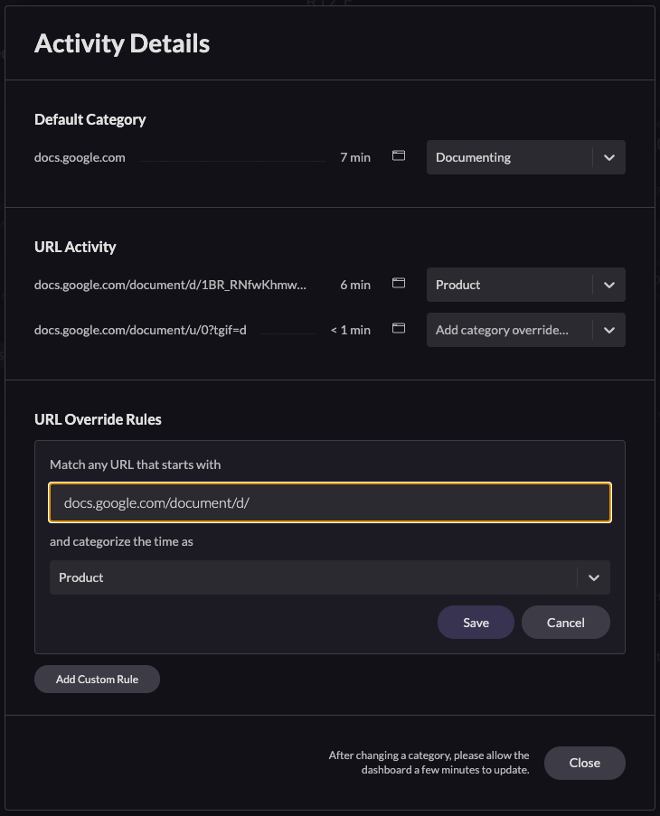 Custom URL Categorization
