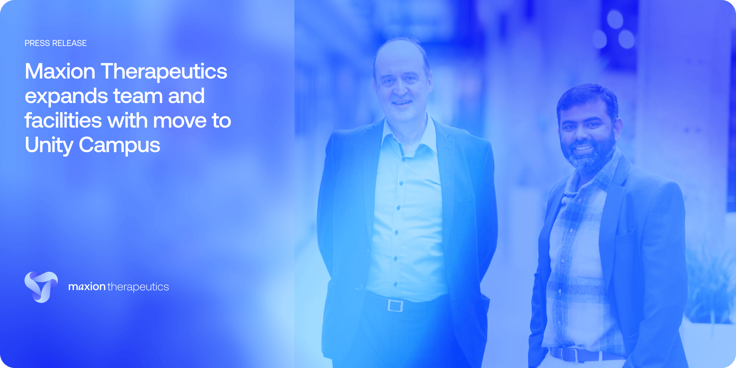 Maxion Therapeutics expands team and facilities with move to Unity Campus
