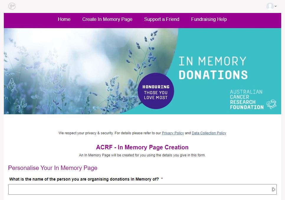 Donations in lieu of flowers - Bare